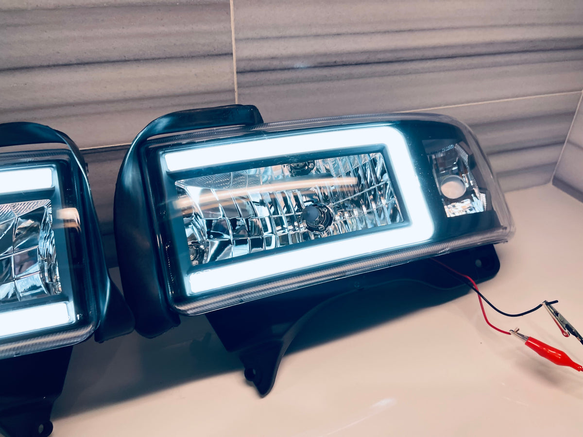 94-98 Dodge Ram DRL led Headlights "C Style" – RZ Lightz